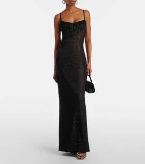 AREA Crystal-embellished Gown