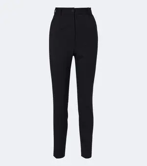 Dolce & Gabbana Wool-blend Slim Trousers - Black