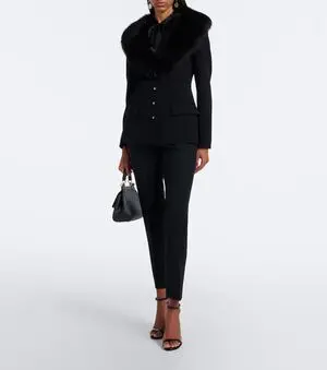 Dolce & Gabbana Wool-blend Slim Trousers