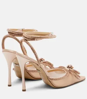 Mach & Mach Double Bow 110 Mesh Slingback Pumps
