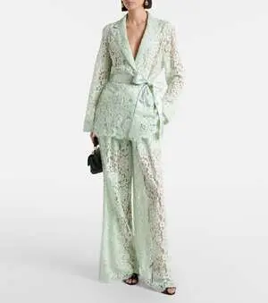 Dolce & Gabbana Belted Lace Blazer