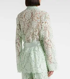 Dolce & Gabbana Belted Lace Blazer