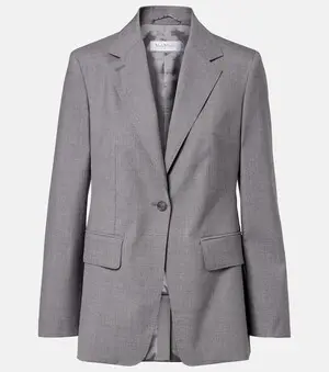 Max Mara Circense Virgin Wool Blazer - Grey