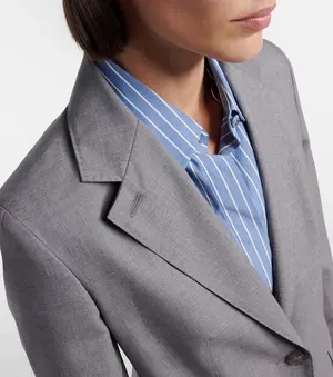 Max Mara Circense Virgin Wool Blazer - Grey