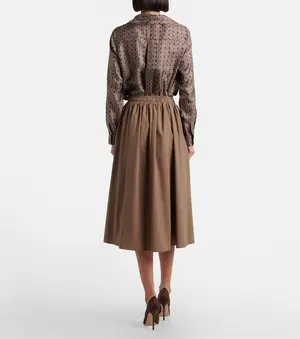 Max Mara Livrea Virgin Wool Midi Skirt