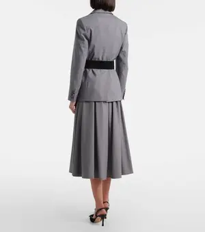 Max Mara Livrea Virgin Wool Midi Skirt
