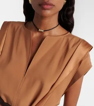 Max Mara Belted Crêpe Top - Brown