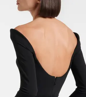 Alaïa Off-shoulder Jersey Bodysuit