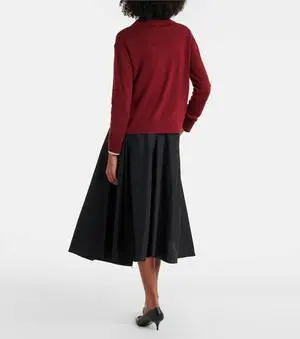 Max Mara Baschi Pleated Midi Skirt - Black