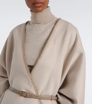 Max Mara Virgin Wool Cape - Beige