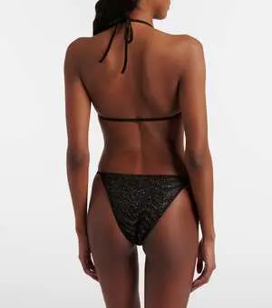 Missoni Zigzag Sequined Lamé Bikini - Brown