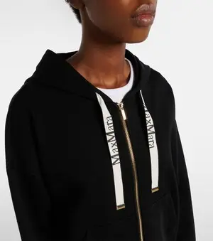 Max Mara Cotton-blend Hoodie - Black