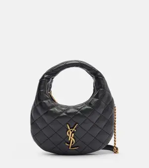 Saint Laurent Quilted Leather Top Handle Bag - Black