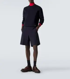 Prada Wool And Mohair Bermuda Shorts