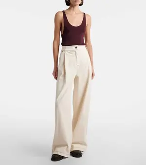Max Mara Pleated Wide-leg Jeans
