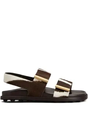 TOD`S Pony Hair Sandals - Brown
