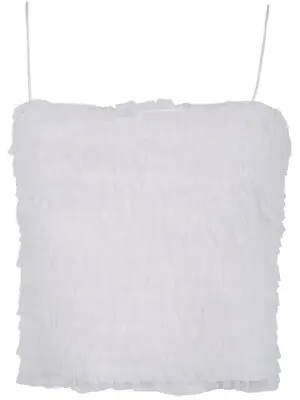 TWINSET Fringe Detail Top - White