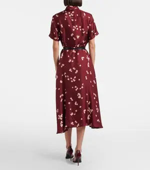 Altuzarra Belted Printed Silk Shirt Dress