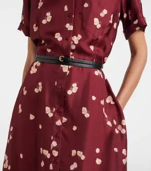 Altuzarra Belted Printed Silk Shirt Dress