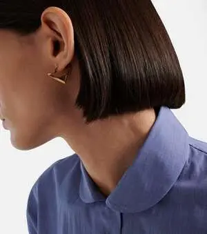 Prada Logo Stud Earrings