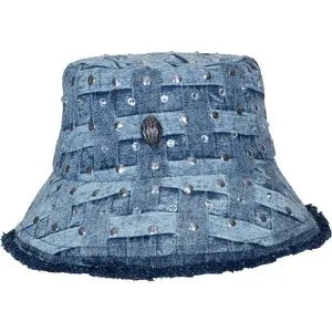 Kurt Geiger Embellished Denim Bucket Hat - Dark Blue