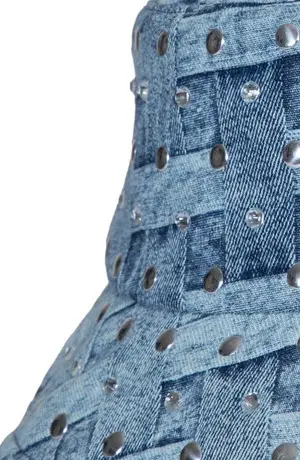 Kurt Geiger Embellished Denim Bucket Hat