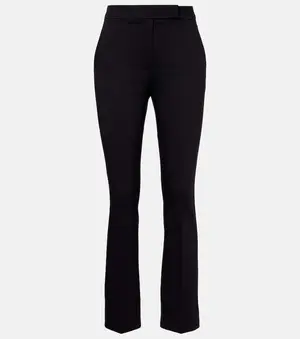 Max Mara Cotton-blend Cropped Slim Pants