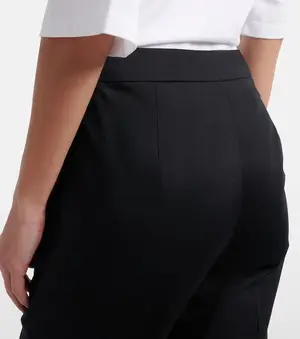 Max Mara Cotton-blend Cropped Slim Pants