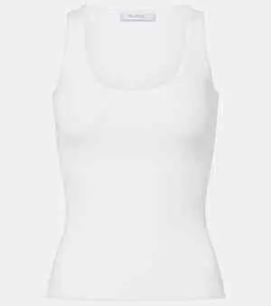 Max Mara Ribbed-knit Tank Top - White