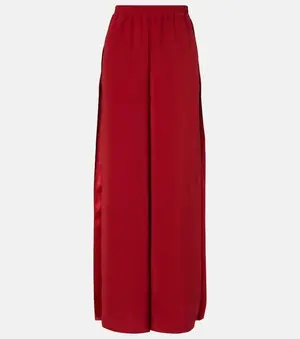 Max Mara Crepe Wide-leg Pants - Red
