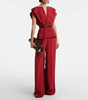 Max Mara Belted Top - Red
