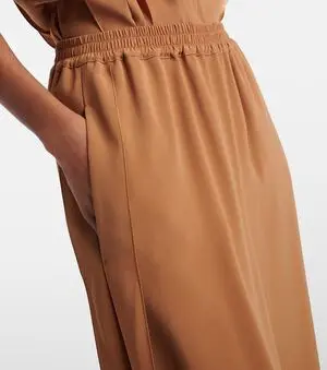 Max Mara Crepe Wide-leg Trousers - Beige