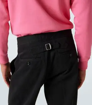 TOM FORD Cotton Drill Wide-leg Pants