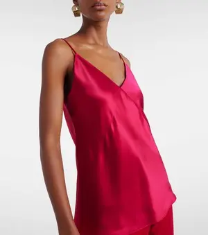Max Mara Silk Satin Camisole - Red
