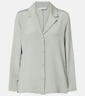 Max Mara Aedo Silk-blend Satin Shirt