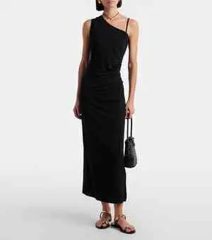 Max Mara Fiabe One-shoulder Midi Dress - Black