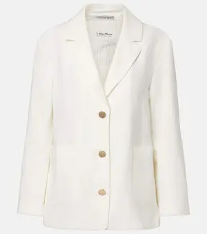 Max Mara Carlotta Linen Blazer - White