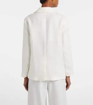 Max Mara Carlotta Linen Blazer - White