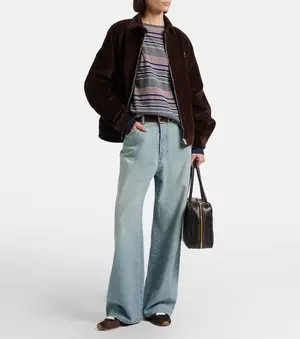 Miu Miu Plume Suede-trimmed Sneakers - Brown