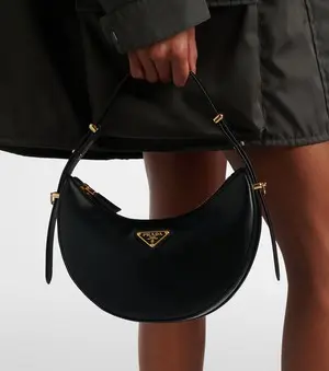 Prada Arqué Mini Leather Shoulder Bag