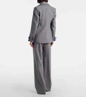 Max Mara Salpa Virgin Wool Wide-leg Pants - Grey