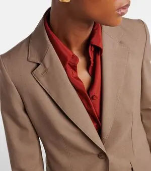 Max Mara Circense Virgin Wool Blazer - Brown