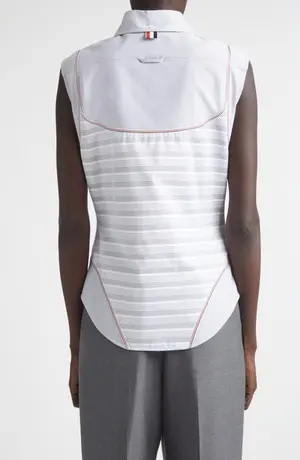 Thom Browne Sleeveless Oxford Shirt