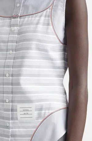 Thom Browne Sleeveless Oxford Shirt