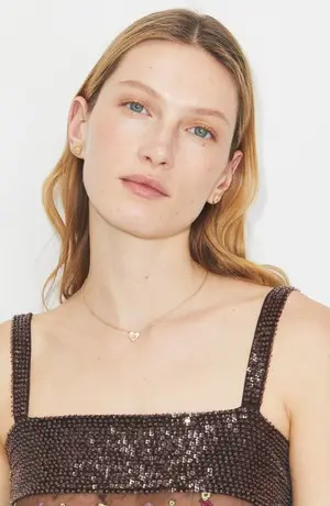 Tory Burch Forget Me Not Heart Pendant Necklace