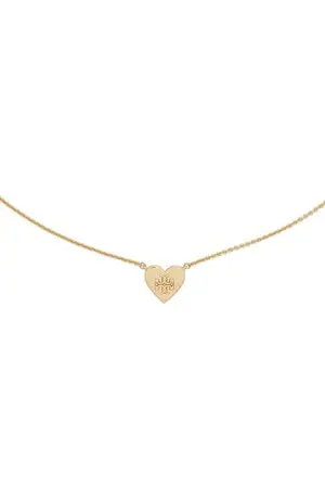 Tory Burch Forget Me Not Heart Pendant Necklace