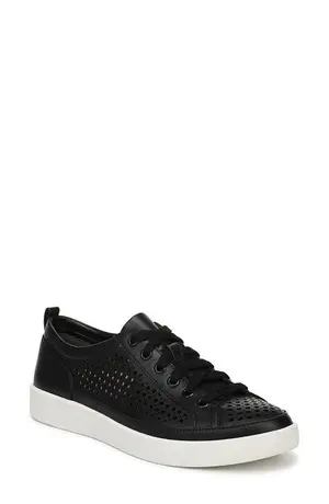 Vionic Winny Perf Sneaker - Black Leather