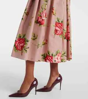 Dolce & Gabbana Floral Cotton Midi Dress - Pink