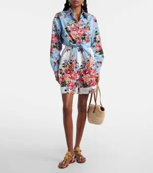 Dolce & Gabbana Floral Silk Twill Bermuda Shorts