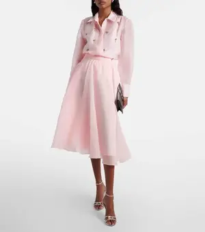 Max Mara Agi Crystal-embellished Silk Shirt